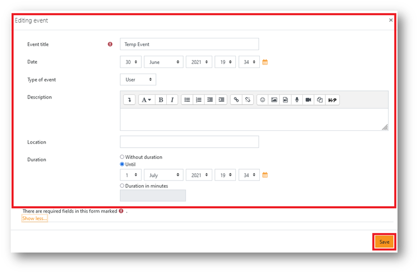 Section: Lesson 3: How do I view my calendar? | STU-100: Basic Skills in Using myModules on ...